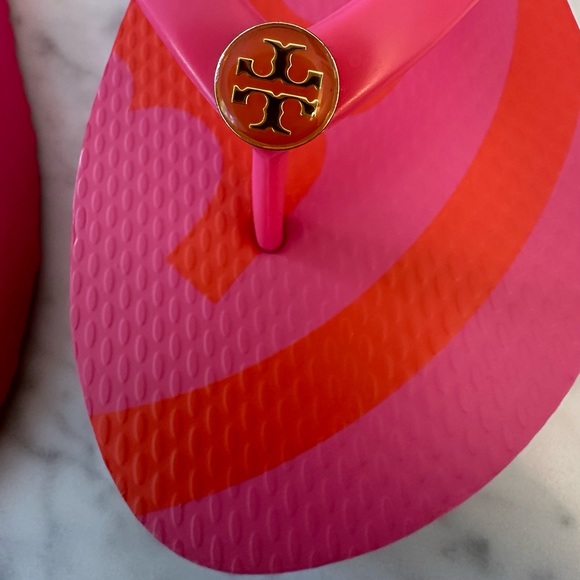 Tory Burch | Shoes | Tory Burch Emory Logo Thin Pink Flip Flop Sandal ...